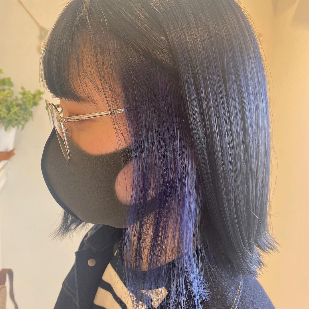 inner color💞Blue Black × navy | 千葉・市原・茂原・佐倉の美容院・美容室クリック（CLiC）ディックス（dix）