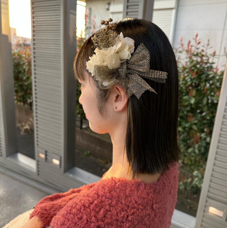 ヘアアレンジ🎗️ お花と1本の… | 千葉・市原・茂原・佐倉の美容院・美容室クリック（CLiC）ディックス（dix）